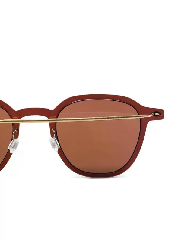 LINDBERG Round Frame Sunglasses - Brown