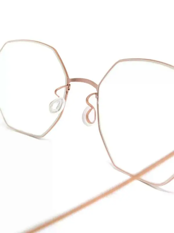 LINDBERG Geometric Frame Eyeglasses - Gold