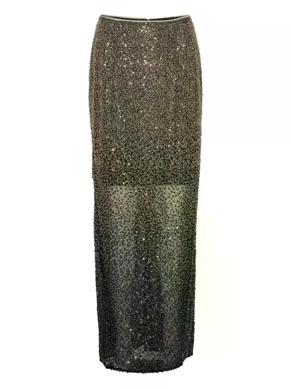 ROTATE BY BIRGER CHRISTENSEN Beaded Maxi Skirt - Black