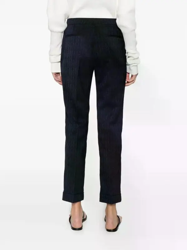 Etro Patterned Cuffed Trousers
