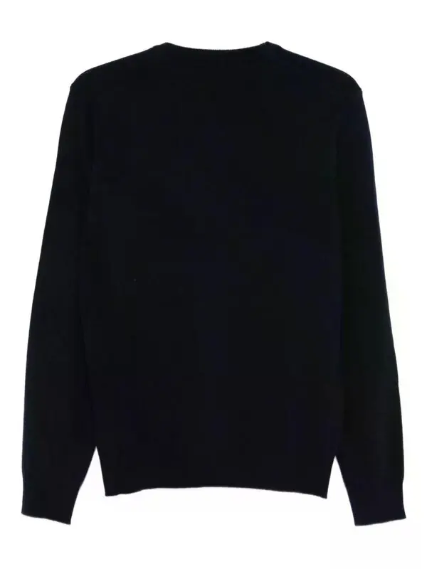 MC2 SAINT BARTH Embroidered Crew Neck Sweater - Black