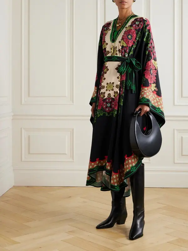 La DoubleJ Karis Printed Crepe Kaftan