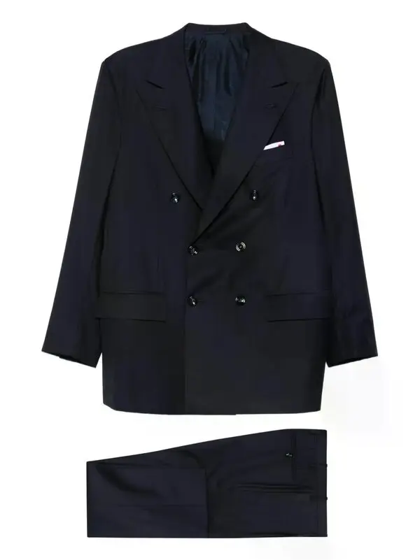 Kiton Double-breasted Wool Suit