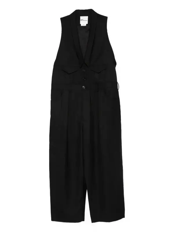 Noir Kei Ninomiya X Comme Des Garçons Sleeveless Jumpsuit - Black