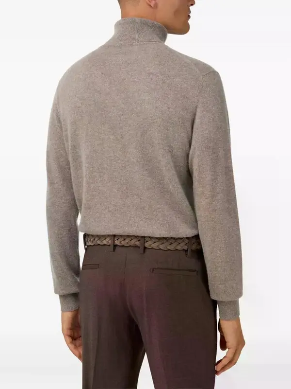 Boggi Milano Roll-neck Cashmere Sweater - Brown