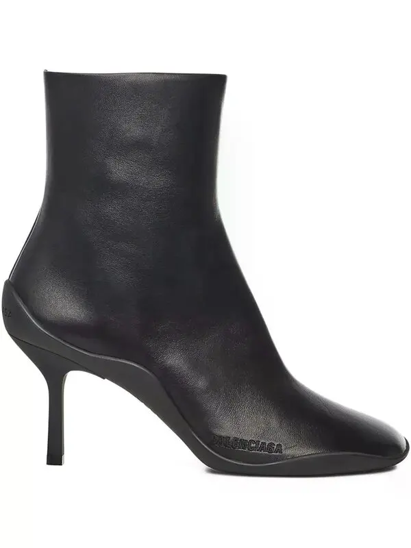 Balenciaga 80mm Square-toe Leather Boots
