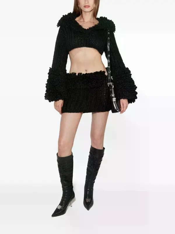 MISBHV Knitted Mini Skirt With Logo Hardware