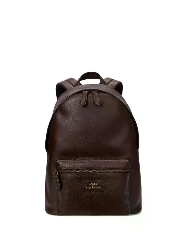 Polo Ralph Lauren Leather Zip-fastening Backpack - Brown