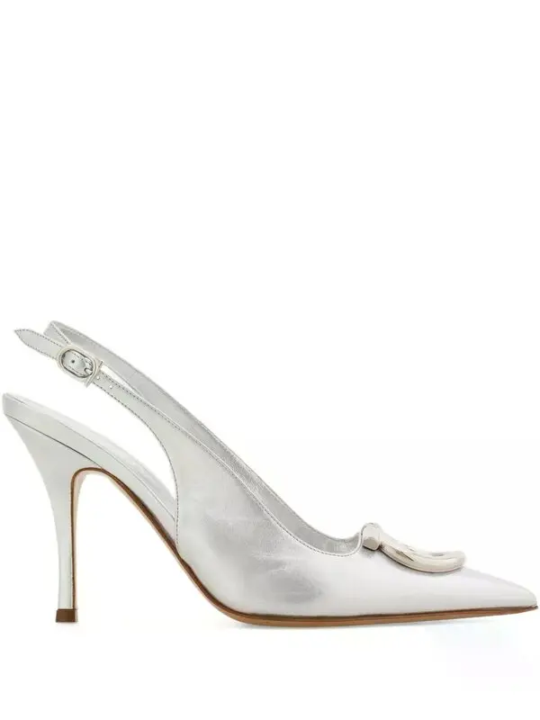 FERRAGAMO 90mm Gancini Slingback Pumps