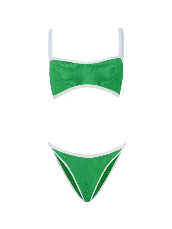Hunza G Tyler Contrast-trim Bikini - Green