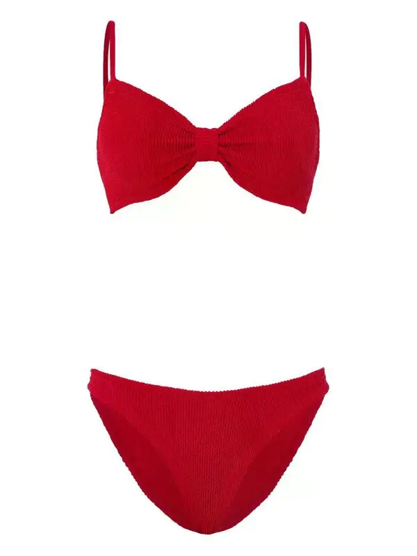 Hunza G Alicia Bow-effect Bikini - Red