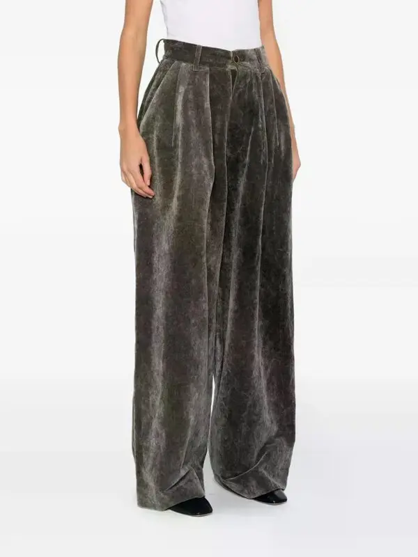 UMA WANG Pleated Trousers - Brown