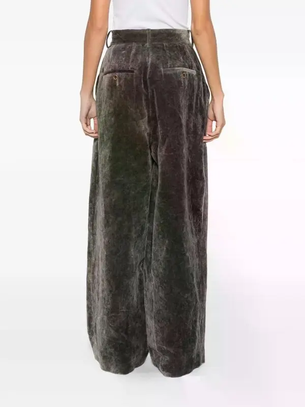 UMA WANG Pleated Trousers - Brown