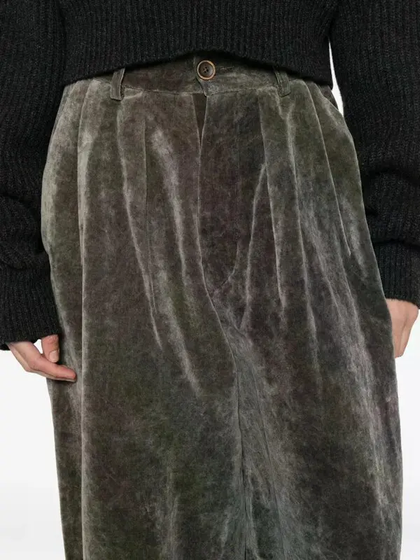 UMA WANG Pleated Trousers - Brown