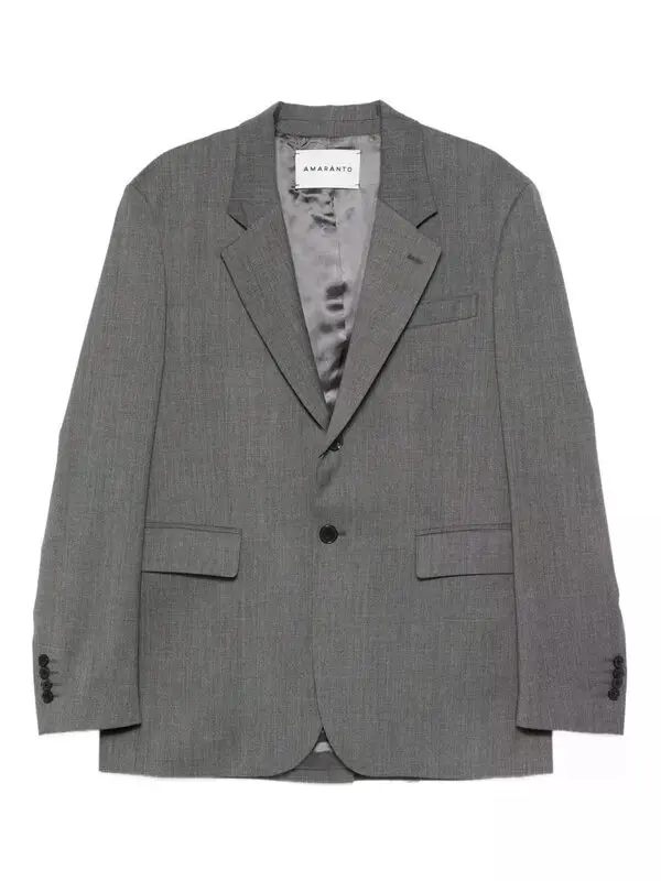 AMARANTO Single-breasted Blazer - Grey