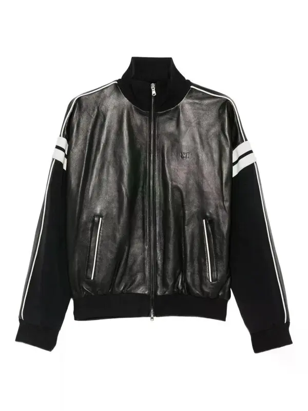 WALES BONNER Zip-fastening Leather Jacket