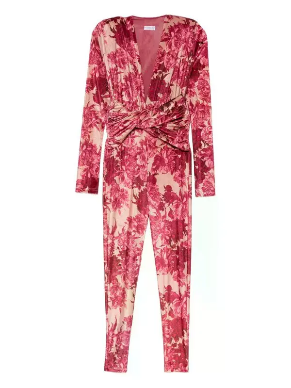 MAZZEI Floral-print Jumpsuit - Red