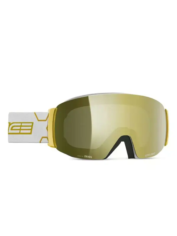 SALICE Mirrored Ski Goggles With Elasticated Strap - White