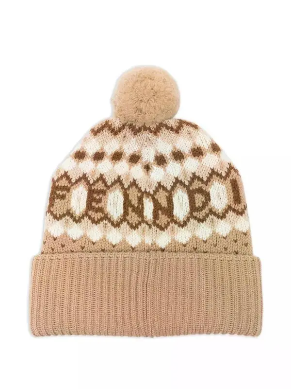 Fendi Pompom Nordic Beanie
