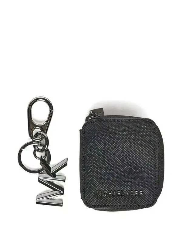 Michael Kors Leather Logo-detail Keyring - Black