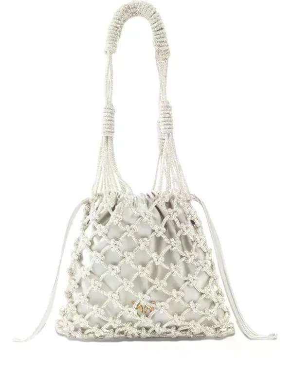 Pinko Woven Mesh Bucket Bag