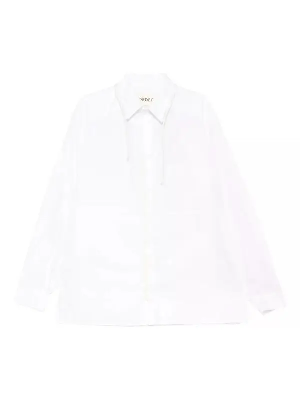 MORDECAI Cord-detail Shirt - White
