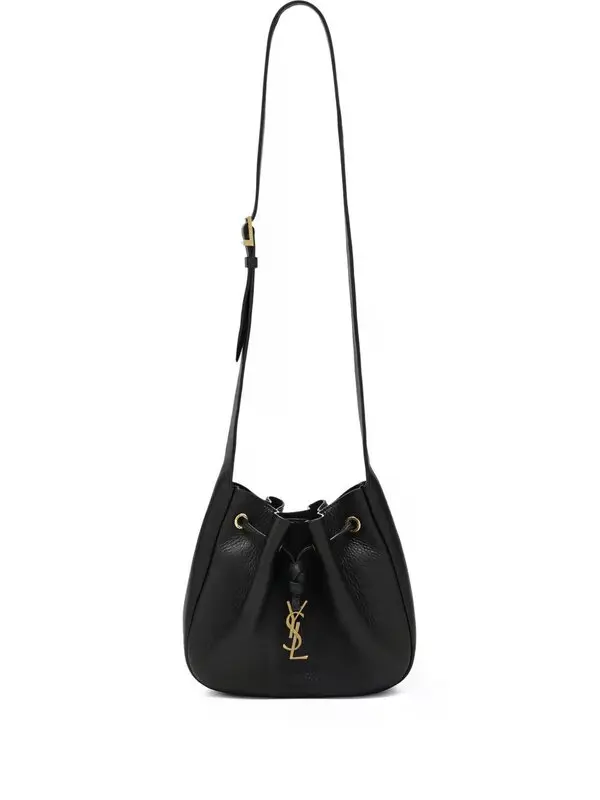 Saint Laurent Logo-plaque Drawstring Crossbody Bag
