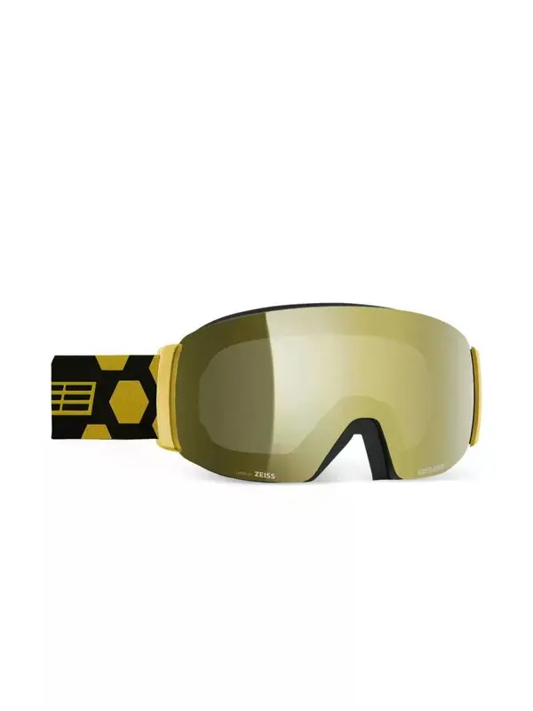 SALICE Elasticated-strap Ski Goggles With Mirrored Lenses - Black