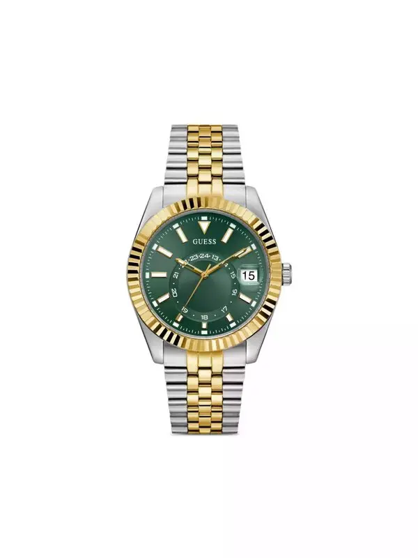 Guess Round Stainless Steel Watch - Green