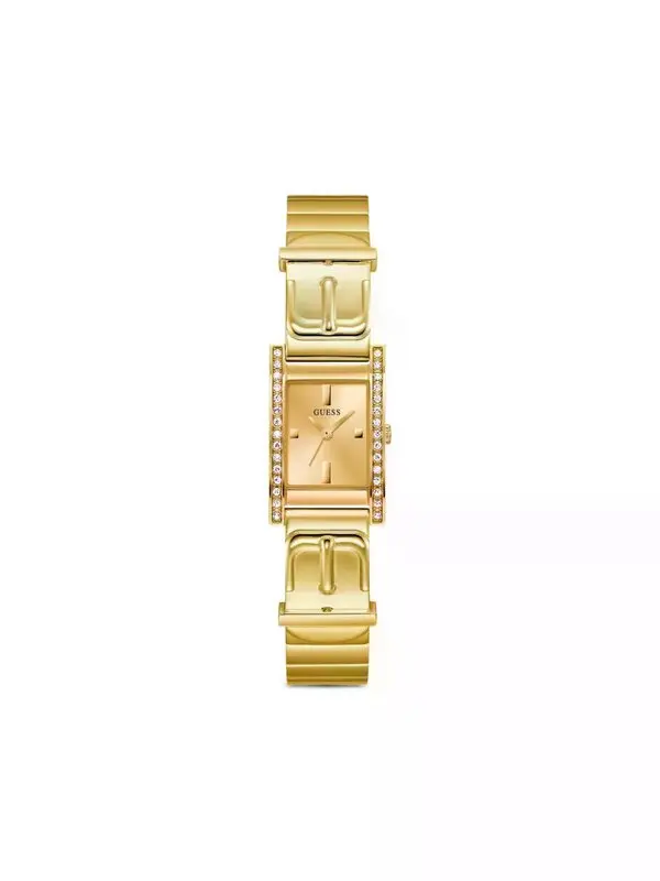 Guess Crystal-embellished Quartz 20mm Timepiece - Gold