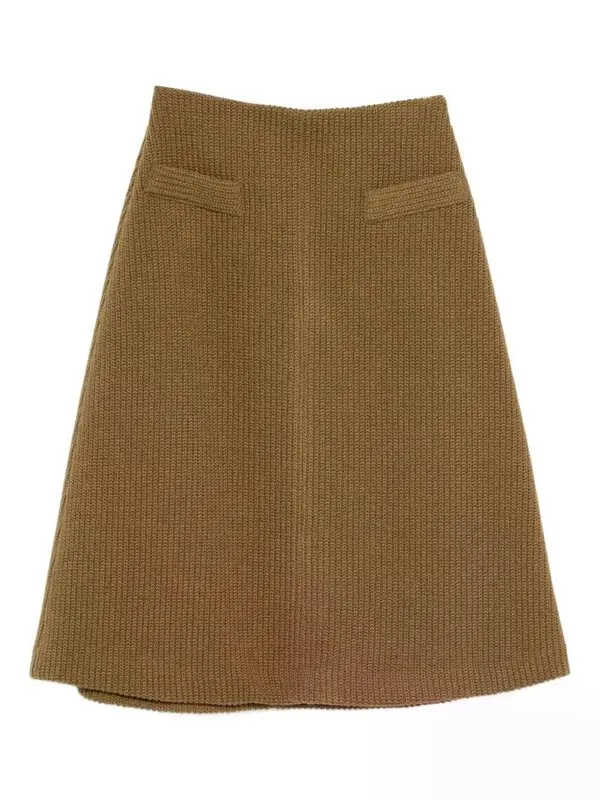 TELA Knitted A-line Midi Skirt