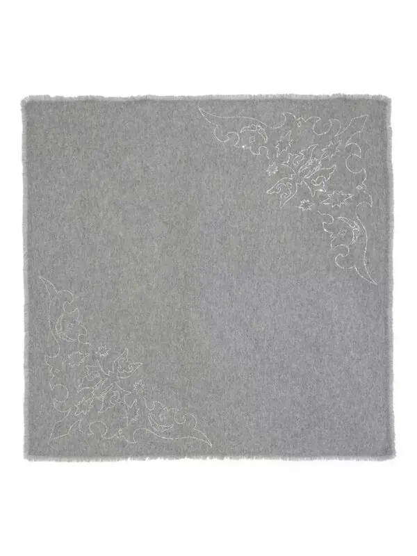 Zadig&Voltaire Stevie Strass Fringed Scarf - Grey