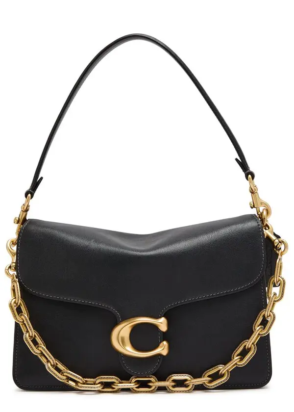 COACH Tabby Leather Shoulder Bag - Black
