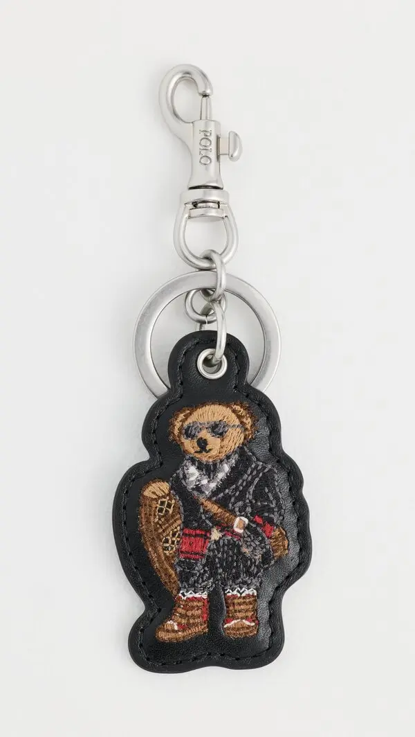 Polo Ralph Lauren Leather Holiday Bear Keyfob
