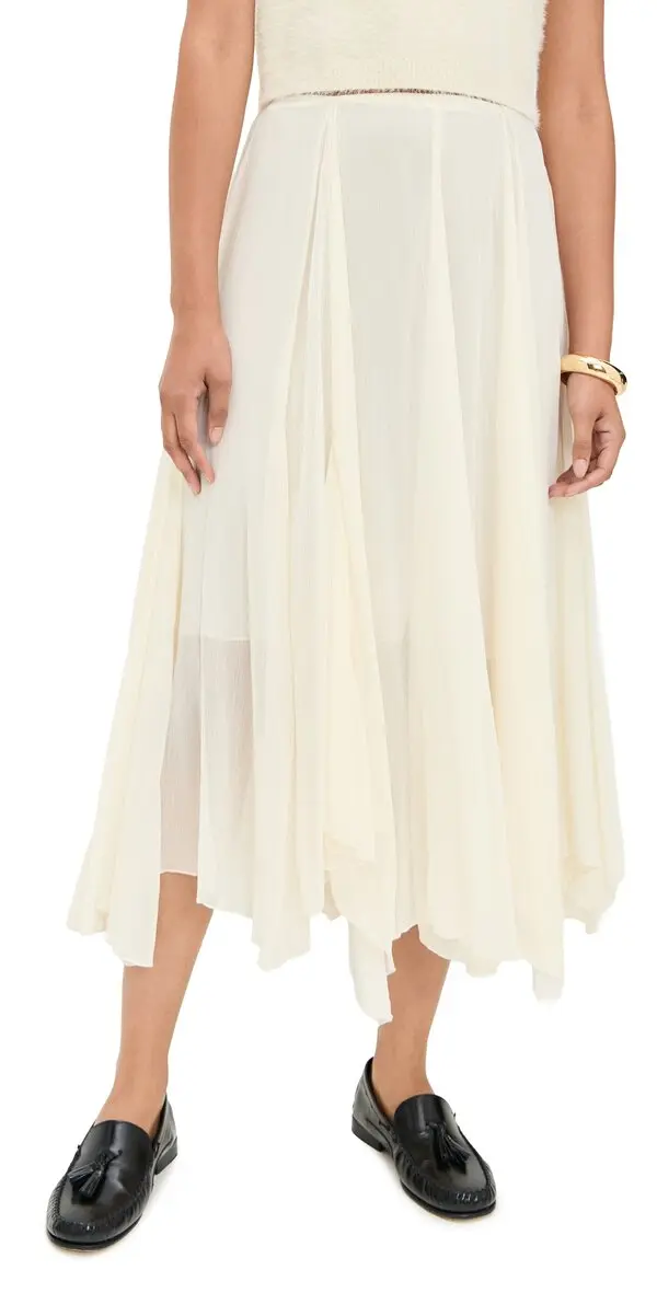 Pixie Market Asymmetric Midi Layered Skirt