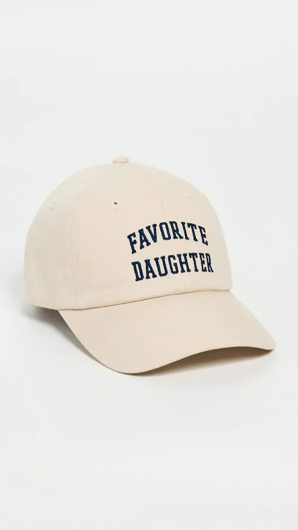 FAVORITE DAUGHTER Logo Baseball Cap - Khaki/navy