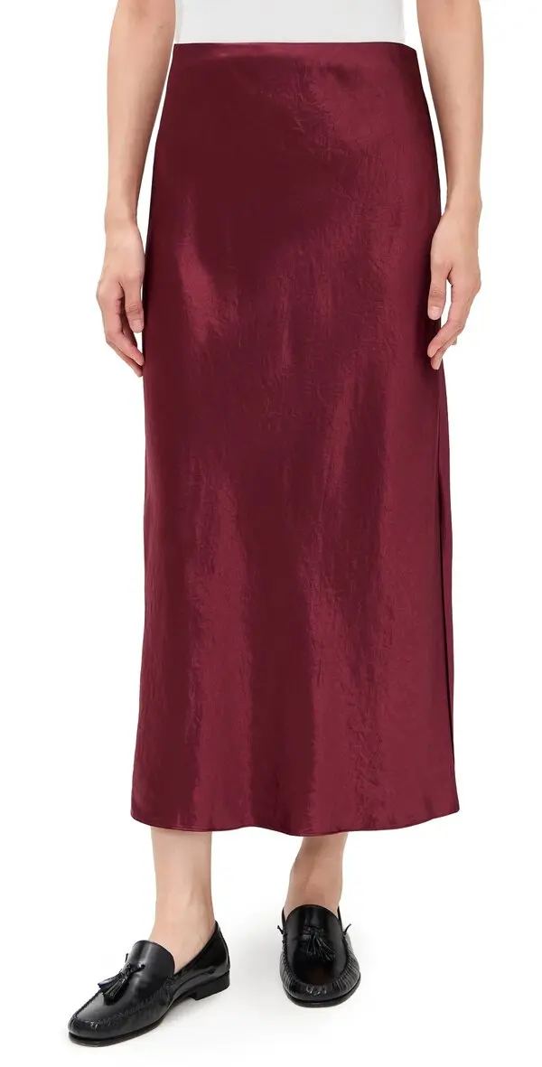 Vince Side Slit Slip Skirt