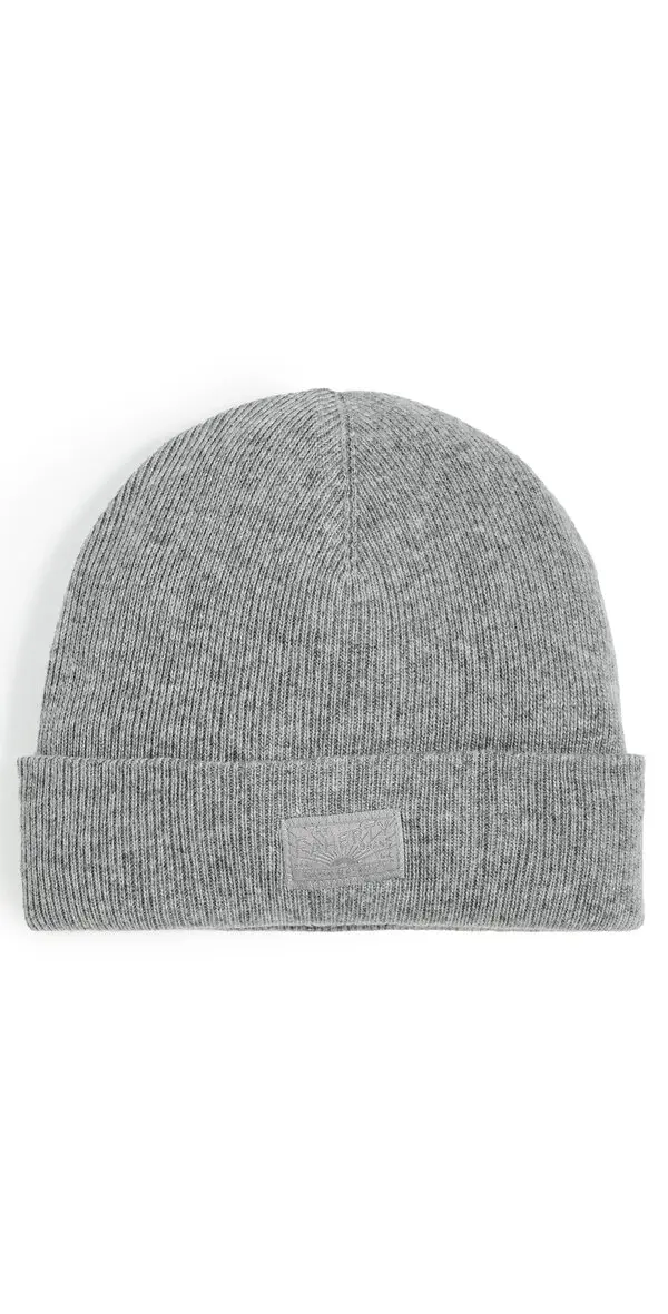 Faherty Brand Core Logo Beanie - Charcoal Heather
