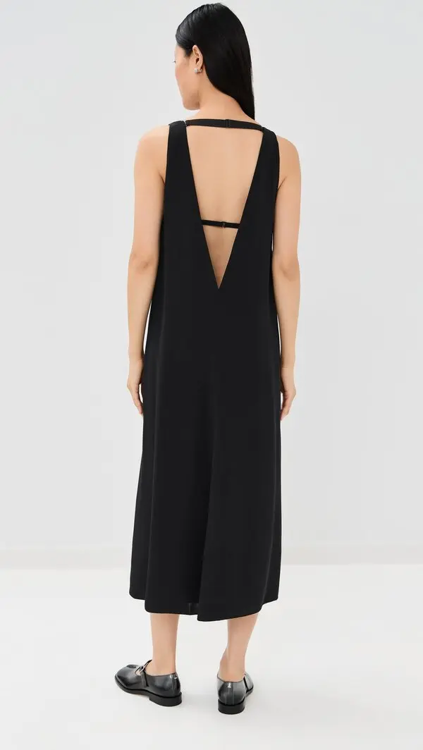 Tibi 4-ply Silk V-neck Midi Dress With Bralette