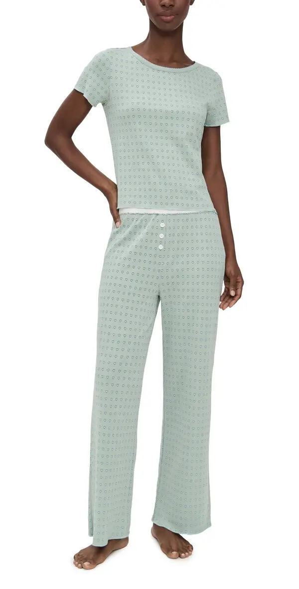 Morgan Lane Baby Jean Long Pajama Set - Iceberg