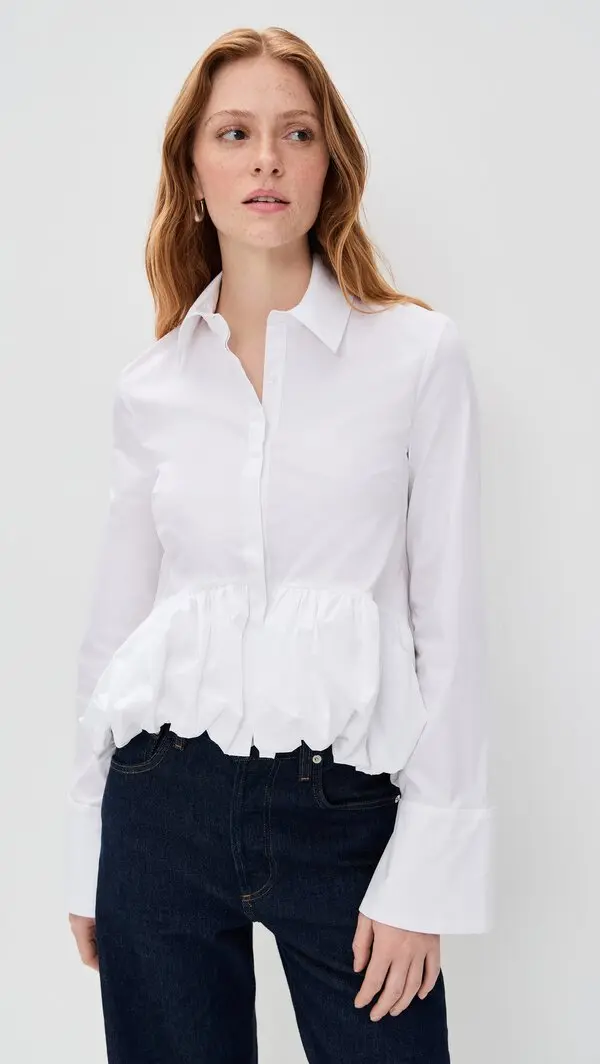 Caroline Constas Marin Peplum Top