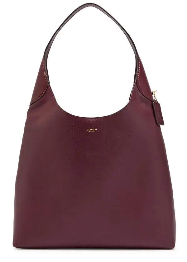 COACH Brooklyn 39 Grained Leather Shoulder Bag - Burgundy
