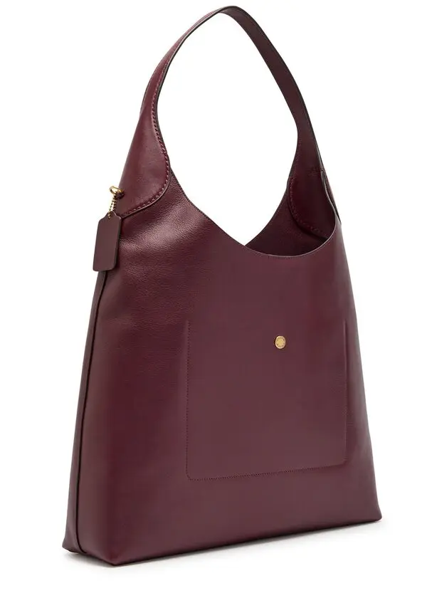 COACH Brooklyn 39 Grained Leather Shoulder Bag - Burgundy