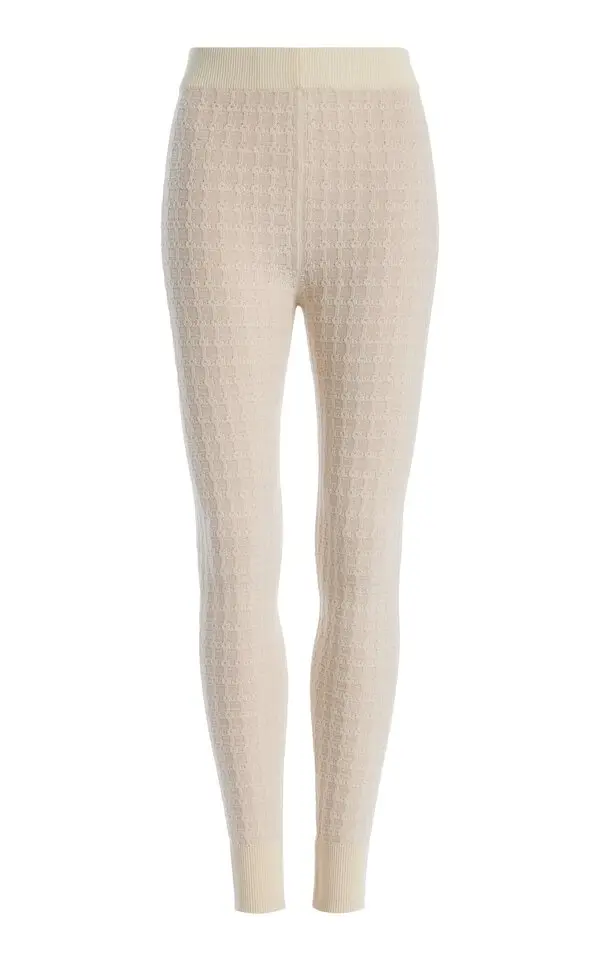 Cordova Soleil Cable-knit Merino Wool Leggings