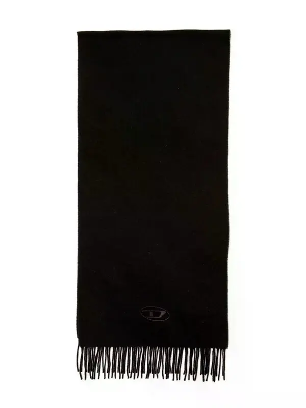 DIESEL® S-imon-d-long Fringed Scarf - Black