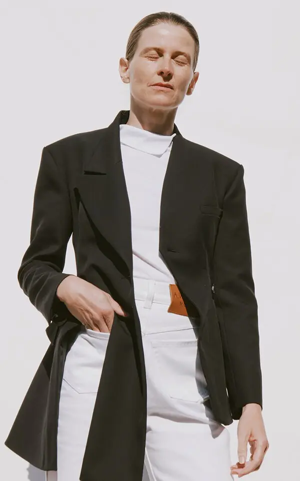A.W.A.K.E. Mode Asymmetric Cotton-blend Blazer - Black