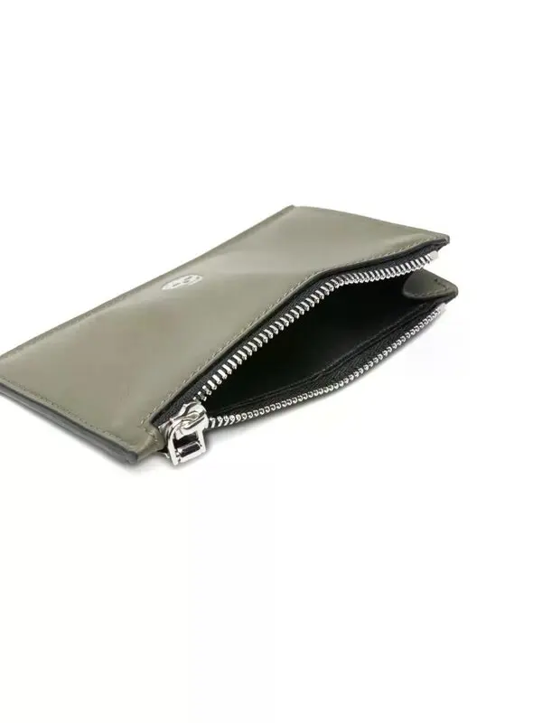 Alexander McQueen Skull-detail Zip Card Holder - Green