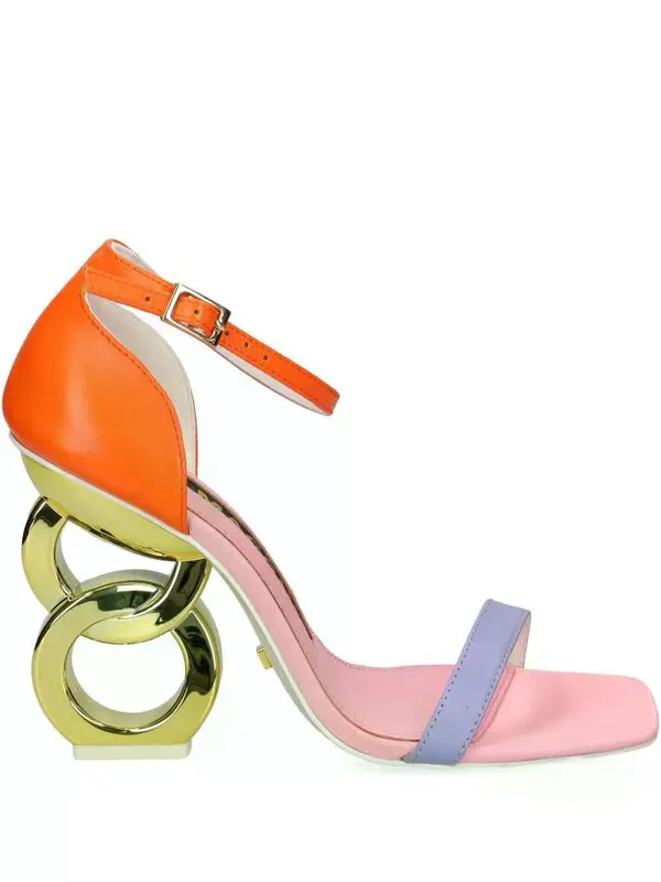 KAT MACONIE 105mm Suzu Chain-heel Sandals - Orange