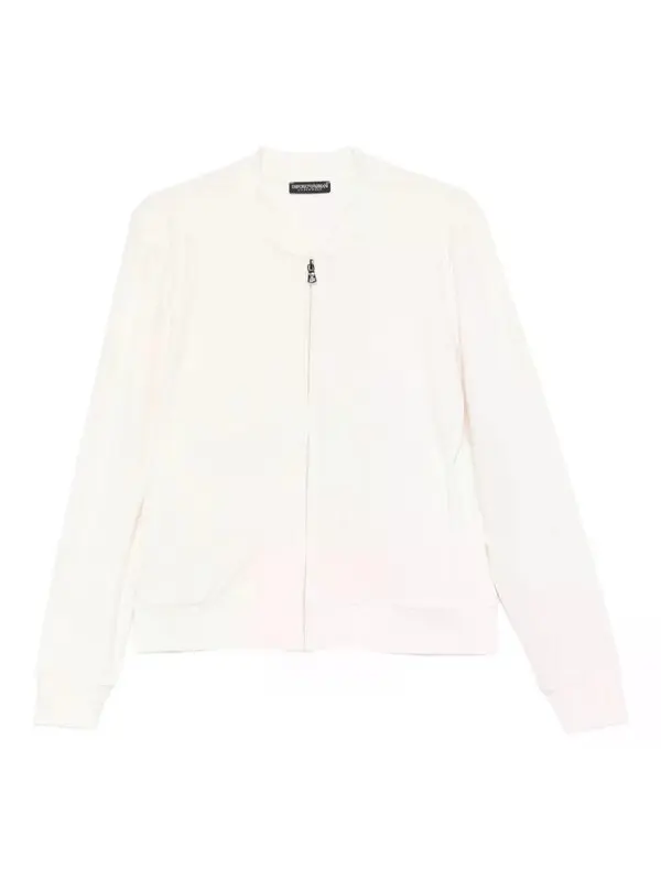 Emporio Armani Zip-up Sweater - White