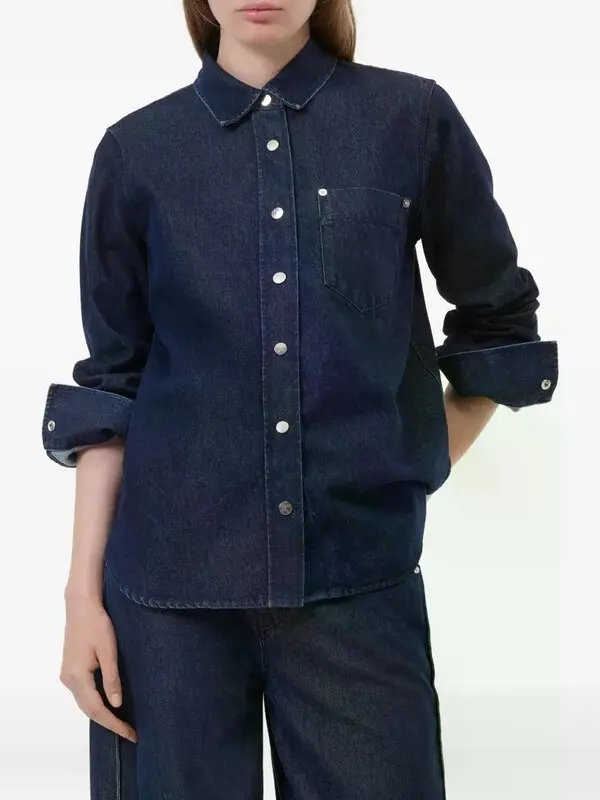 Closed Button-fastening Pocket Shirt